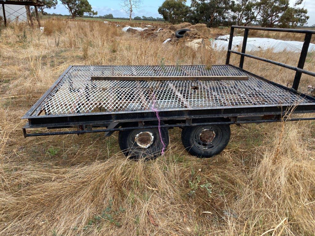Lot 12 - Homemade Hay Trailer | AuctionsPlus