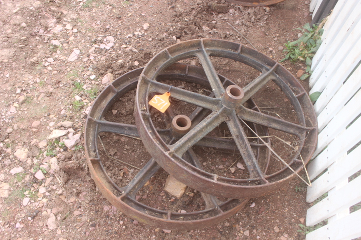 LOT 571 - Antique Furphy Cart Wheels | AuctionsPlus