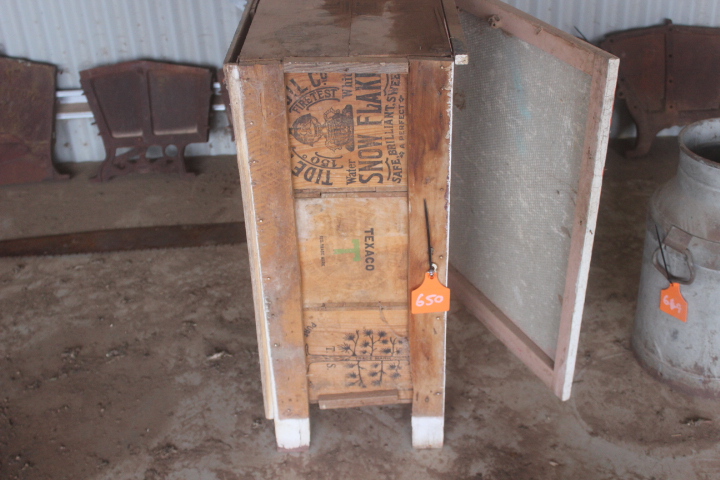 LOT 650 - Australiana Oil Wood Box Cupboard | AuctionsPlus