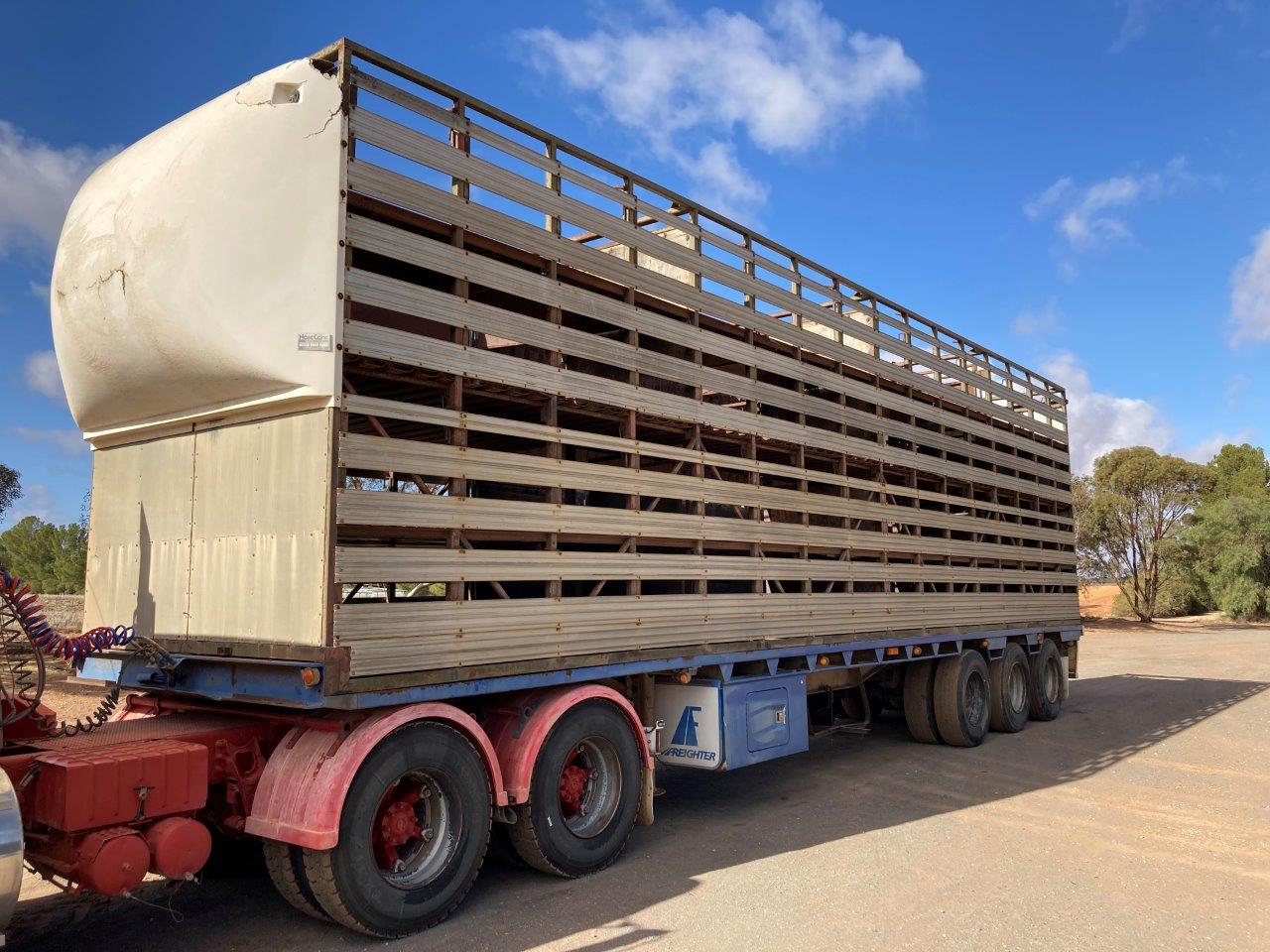 Lot 8 - Four deck livestock crate & trailer | AuctionsPlus