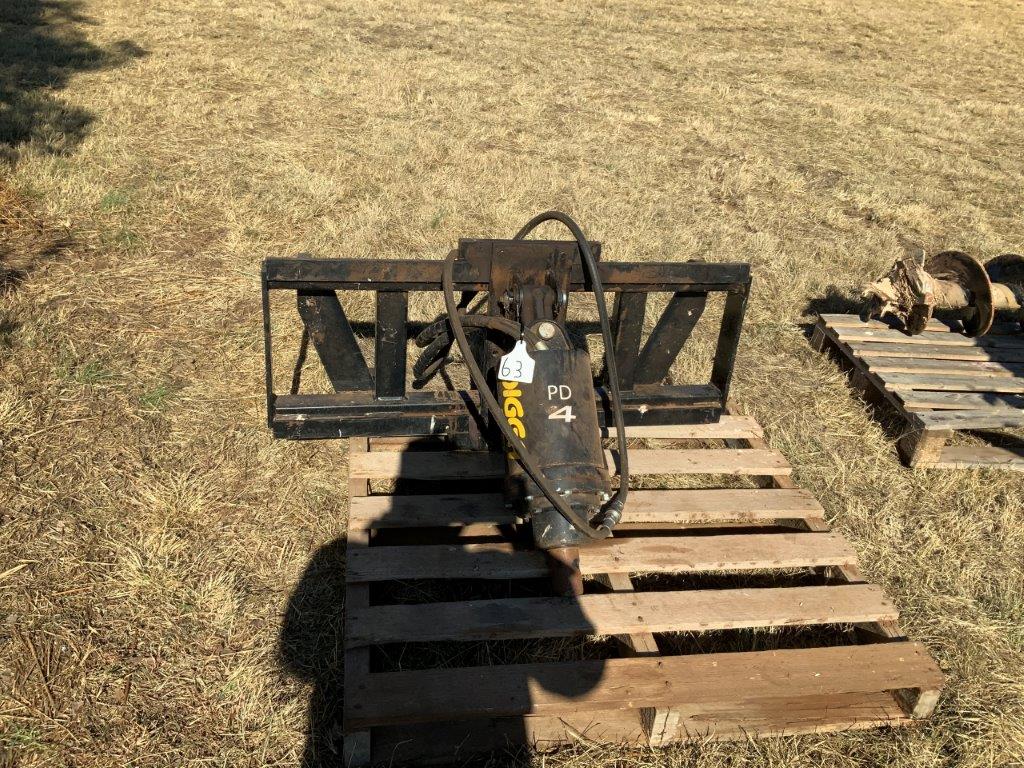 Lot 63 - FEL mounted Digga, hydraulic post hole digger | AuctionsPlus