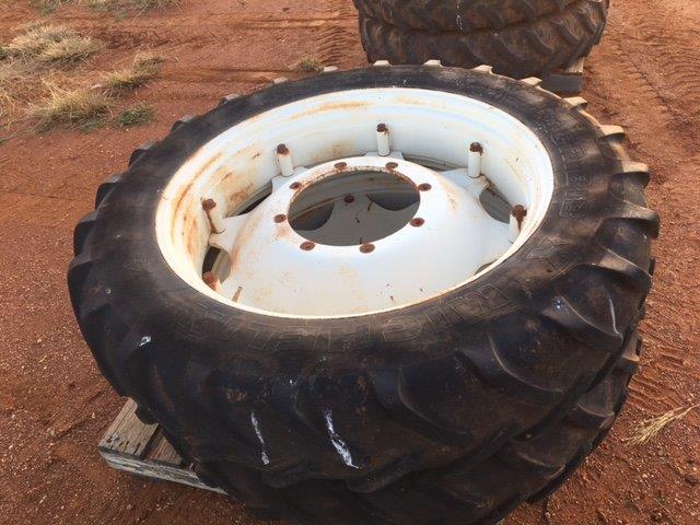 Lot 24 - Set of 4 tractor tyres & rims | AuctionsPlus