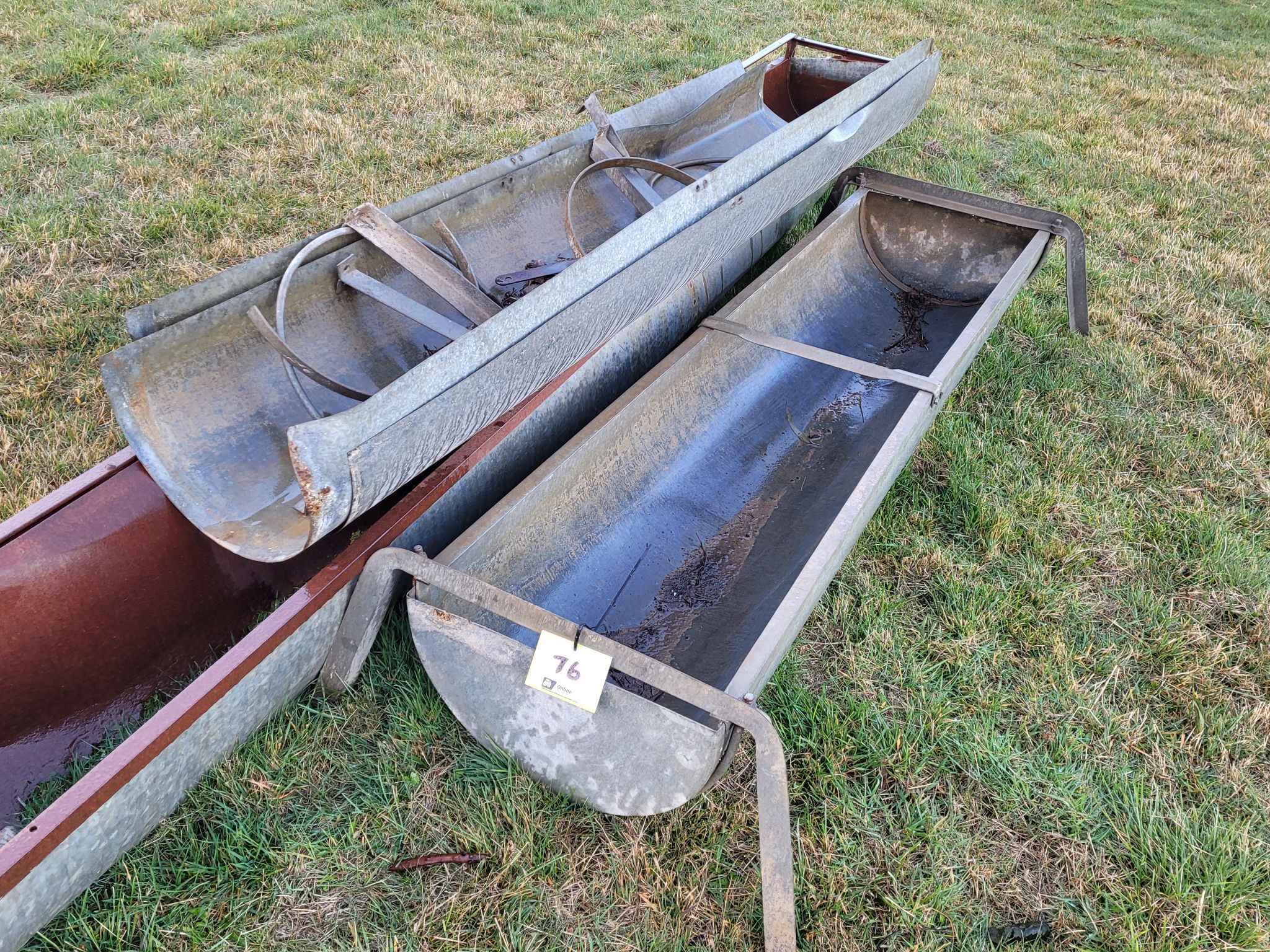 Lot 76 - Galv Feed Troughs x 2 | AuctionsPlus