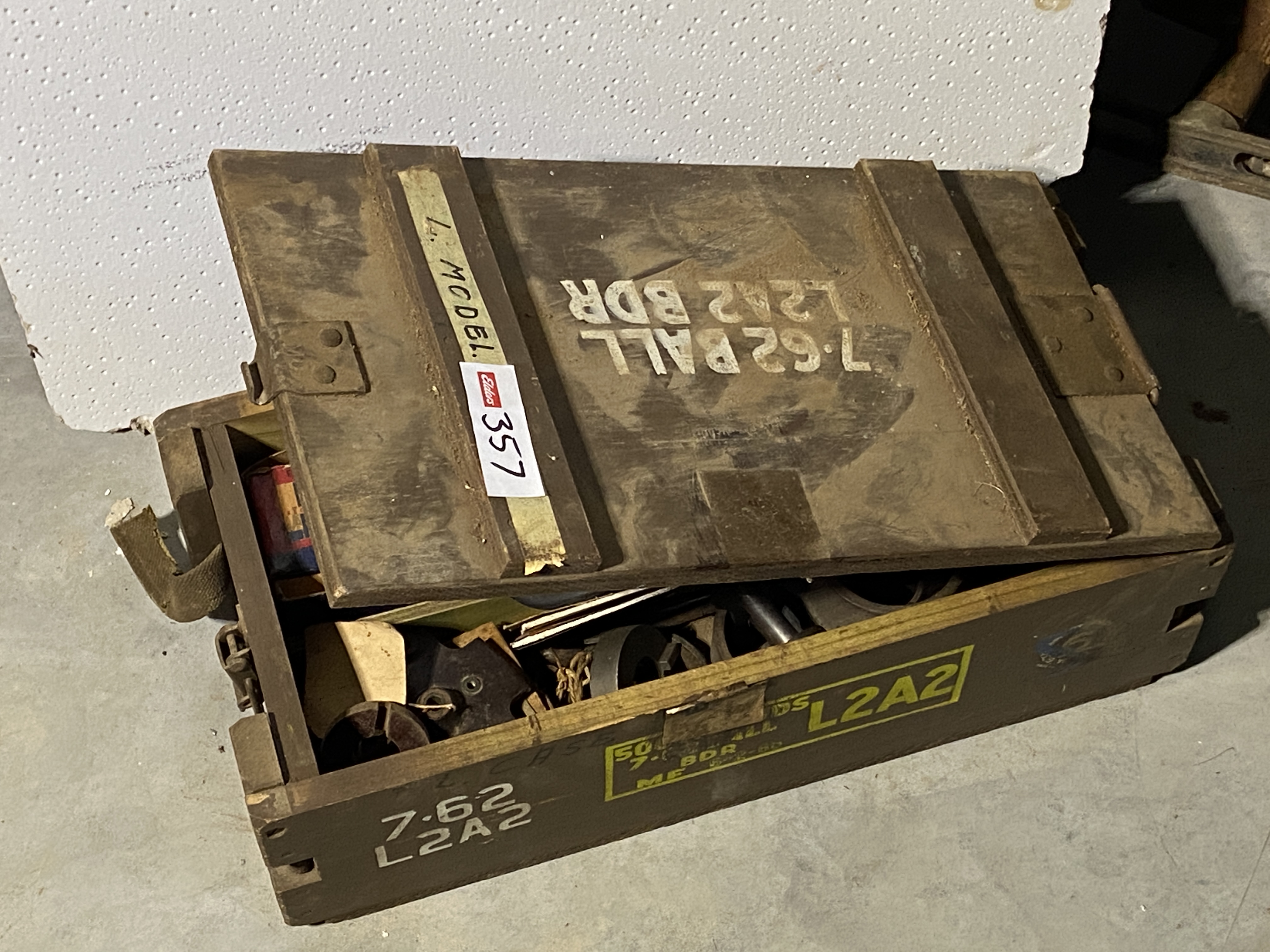 Lot 357 - Ammo Box with Parts | AuctionsPlus
