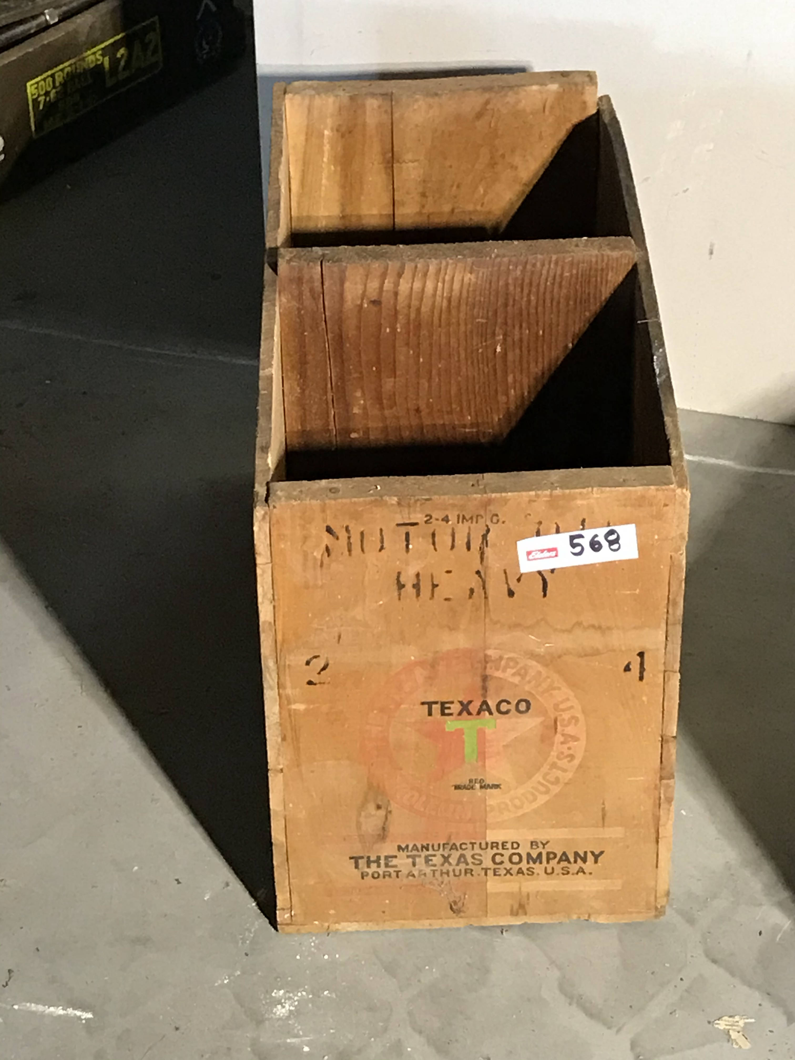 Lot 568 - Texaco Wooden Box | AuctionsPlus