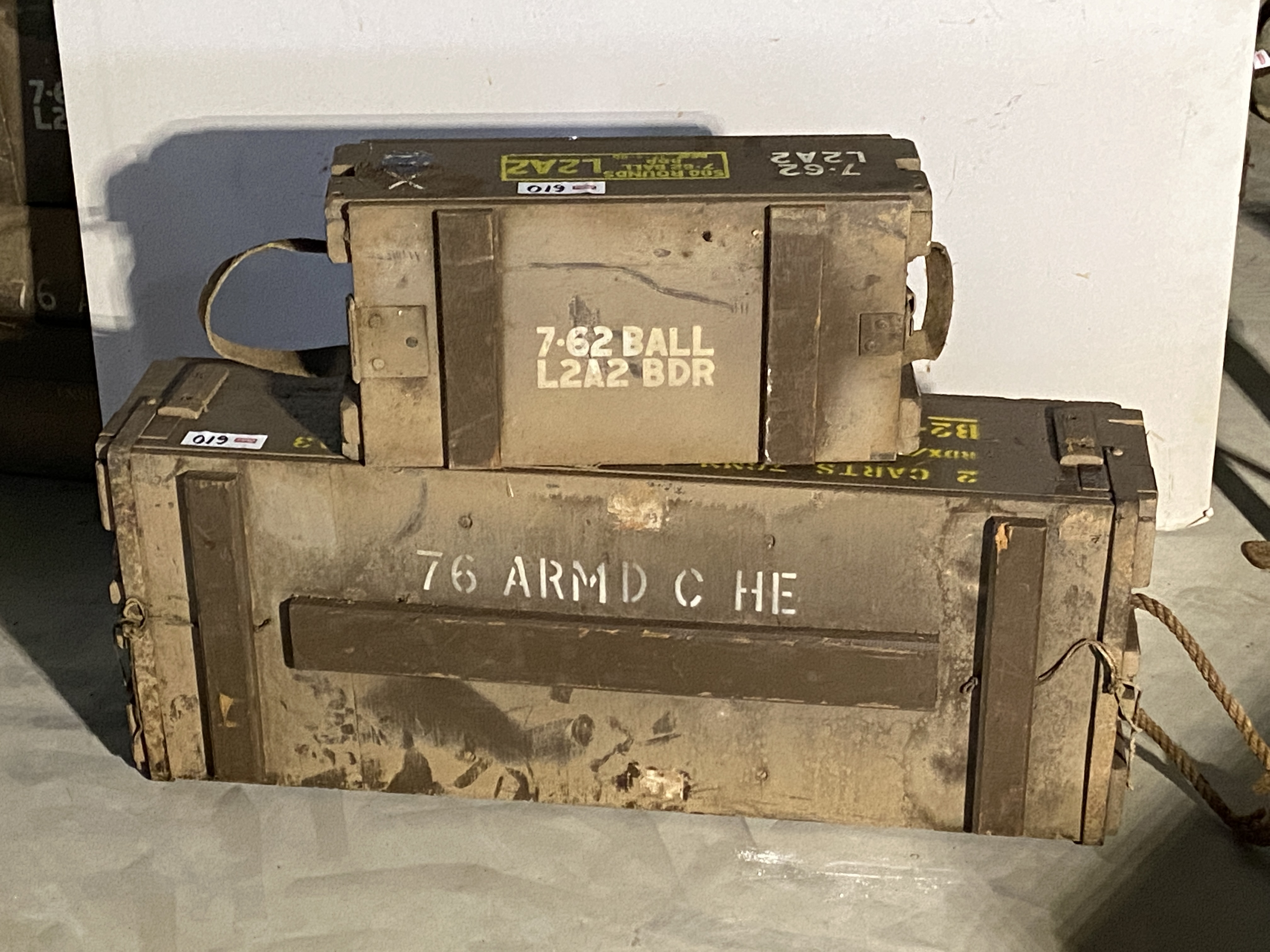Lot 610 - 1x Large Ammo Box & 1x Small Ammo Large | AuctionsPlus