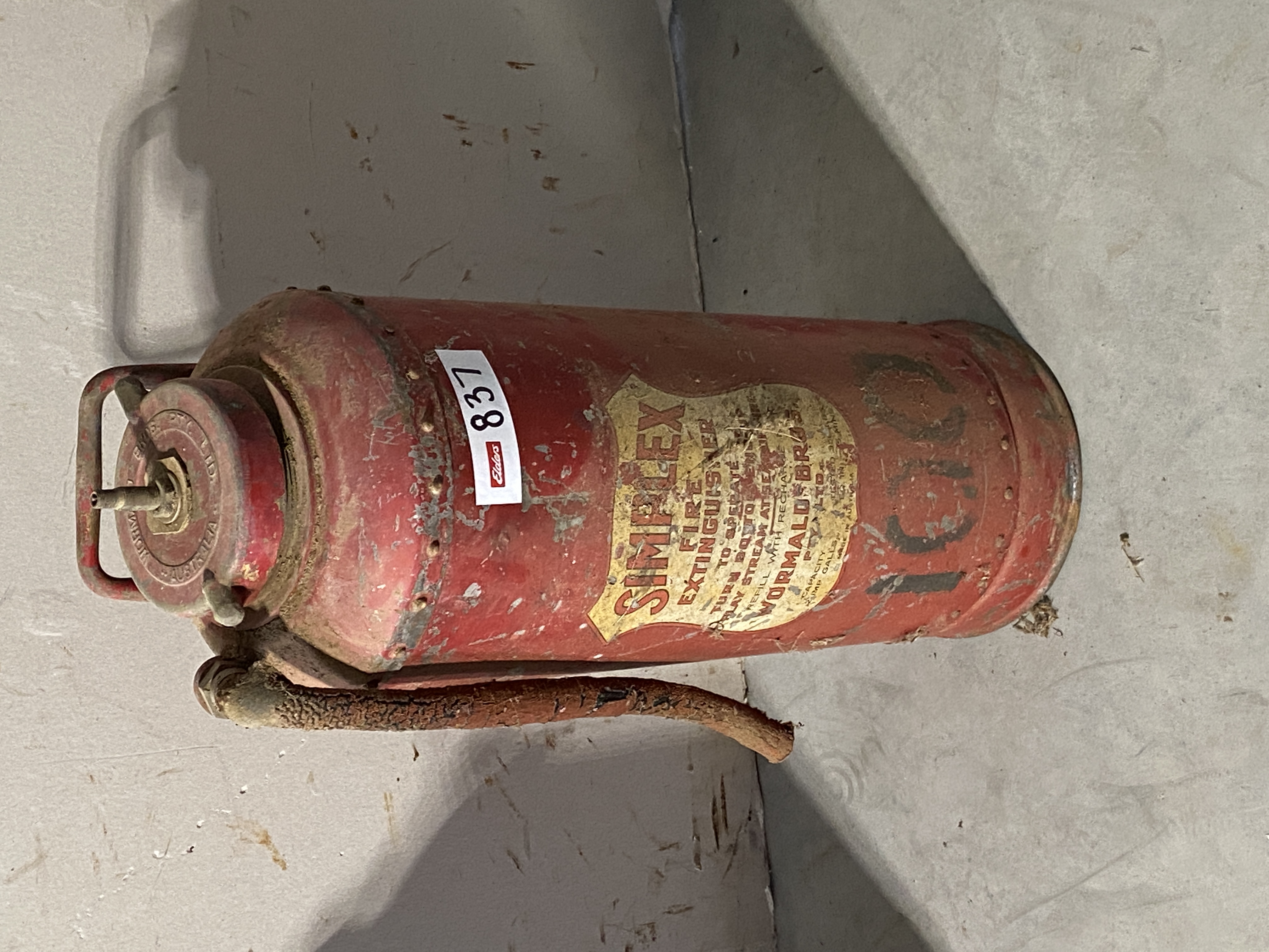 Lot 837 - Copper Simplex Fire Extinguisher | AuctionsPlus
