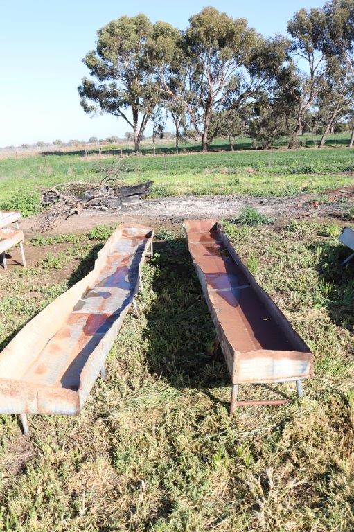Lot 33 - 3 Home made Feed Troughs | AuctionsPlus