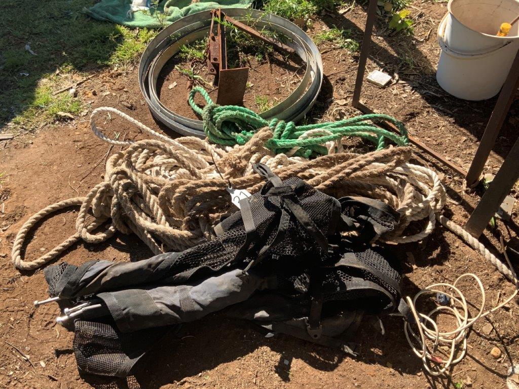 Lot 31 - Ropes, wine barrel rings, sundries | AuctionsPlus