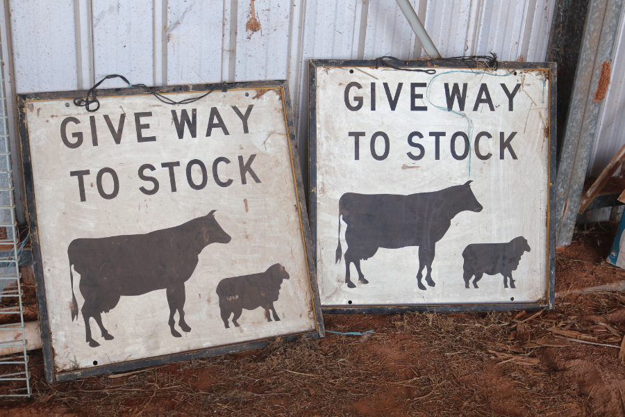 Lot 78 - Give way to stock signs | AuctionsPlus
