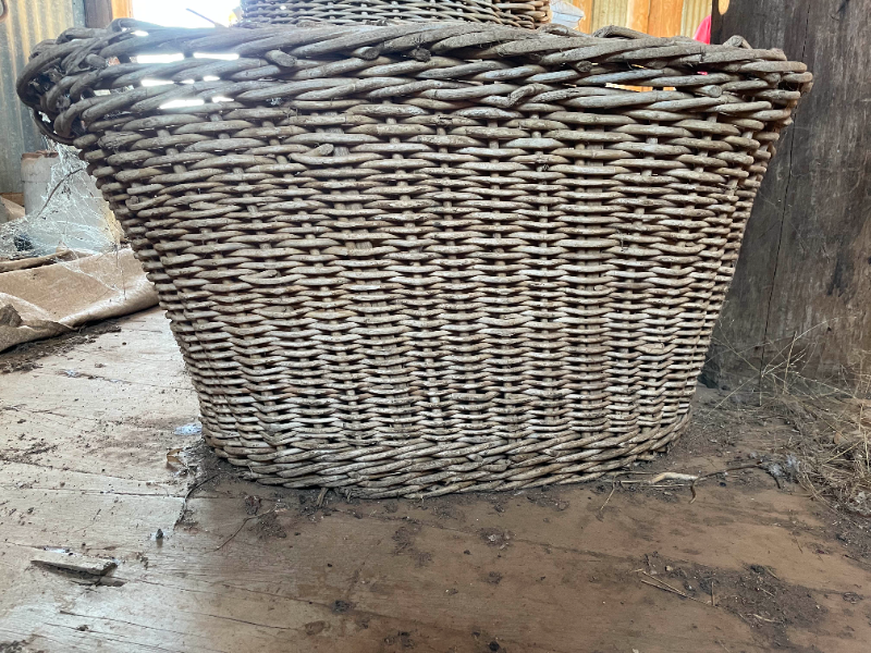 Lot 71 - Cane wool basket | AuctionsPlus