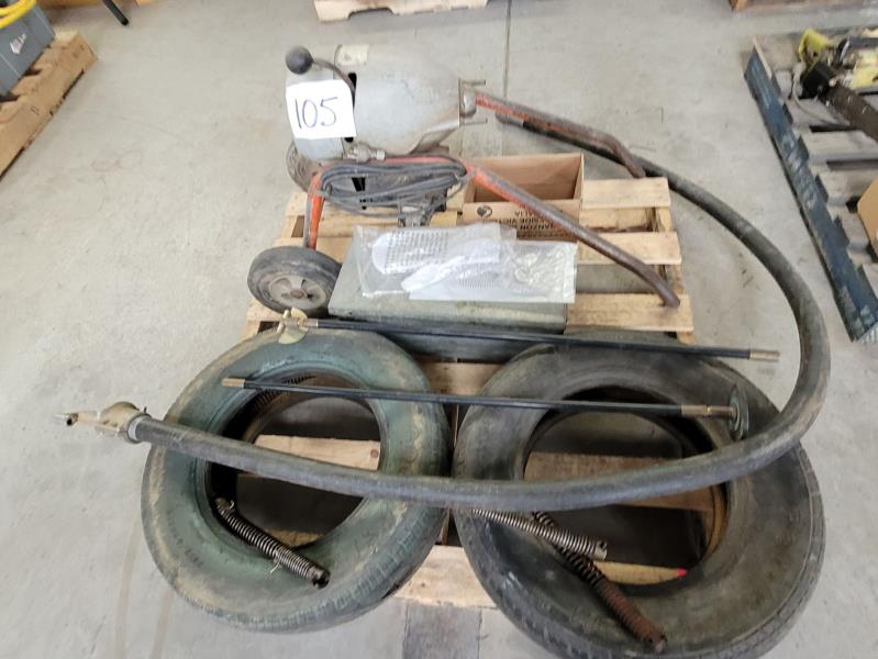 Lot 105 - Ridgid Sewer Router with Rods & Fittings | AuctionsPlus