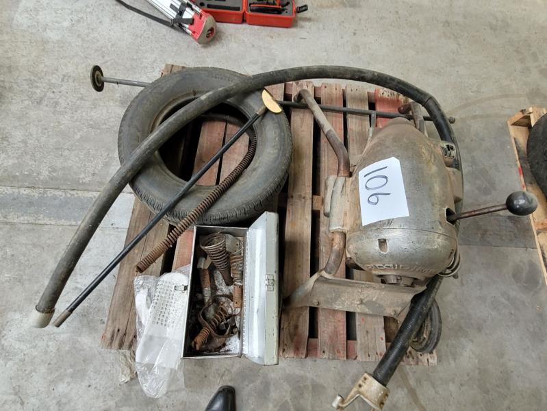 Lot 106 - Ridgid Sewer Router with Rods & Fittings | AuctionsPlus