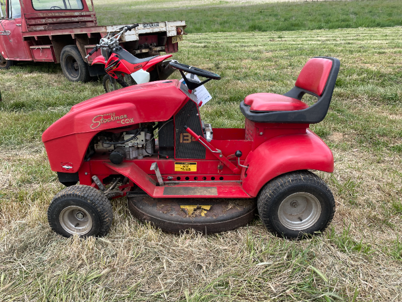 Lot 18 - Cox Ride On Lawn Mower- | AuctionsPlus