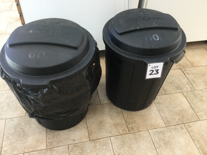 Lot 23 - Two 60 L Willow plastic bins | AuctionsPlus