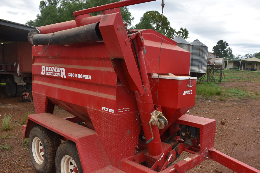 10 - Bromar Twin Bin 36bag Feed Trailer | AuctionsPlus