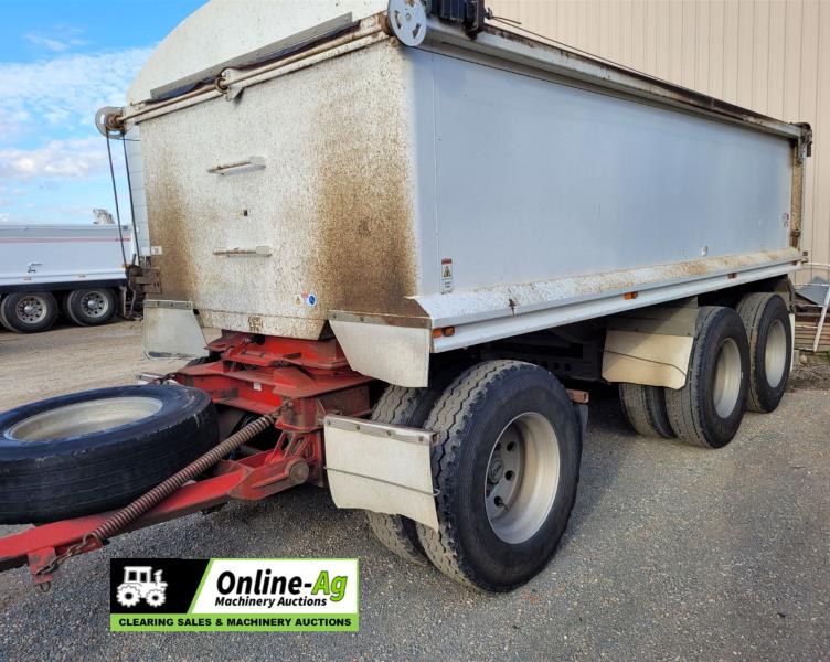 Lot 173 - CBB 16m Tipping Dog Trailer | AuctionsPlus