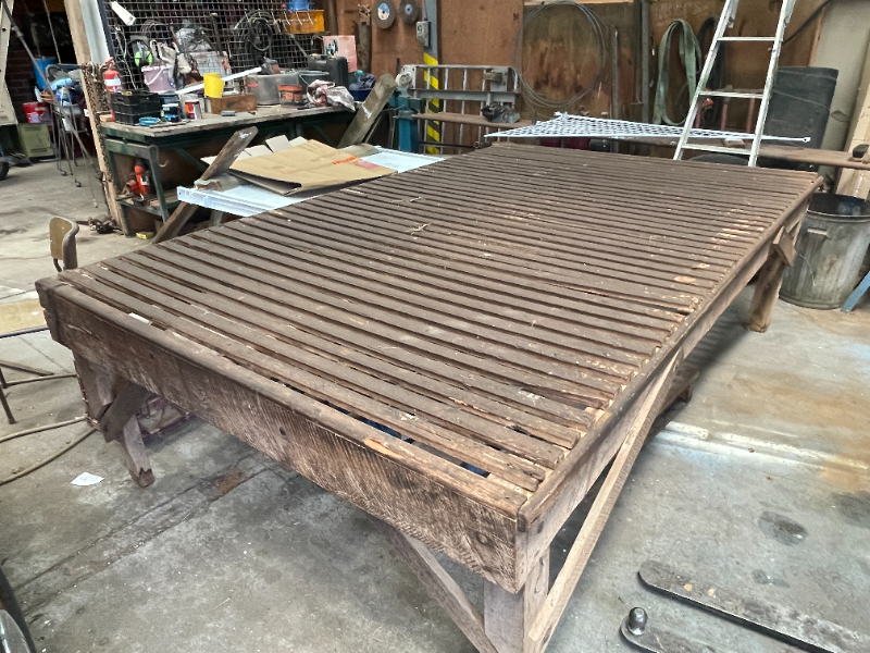 Lot 44 - Timber Wool Table | AuctionsPlus