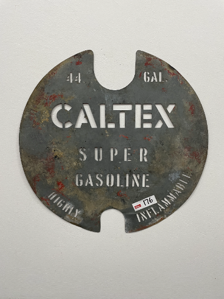 Lot 176 - Caltex Super Gasoline 44 Gal Drum Stencil | AuctionsPlus