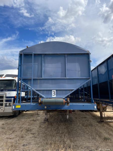 Lot 267 - Ozebuilt B double potato bin trailer with belt feed ...