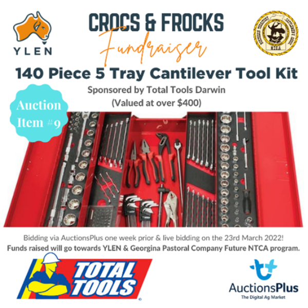 Lot 9 - 140 Piece 5 Tray Cantilever Tool Kit | AuctionsPlus