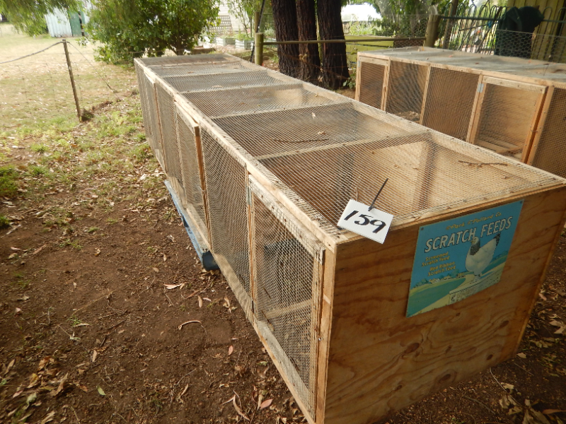 Lot 159 - Timber & Mesh Aviary Boxes | AuctionsPlus