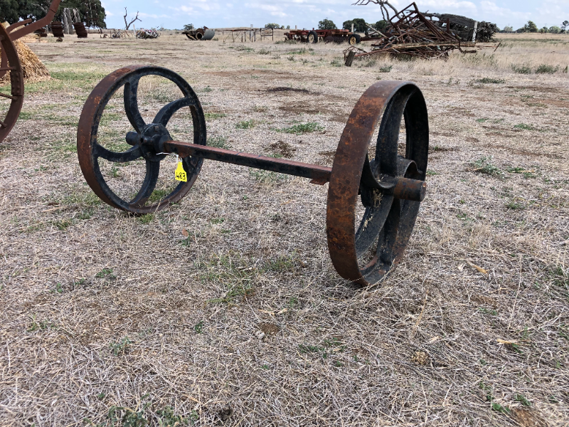 Lot 483 - Furphy Wheels with Axle 24'' | AuctionsPlus