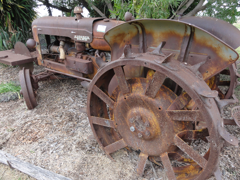 Lot 425 - Steel Wheel Fordson Major Tractor with Saw Blade on Front ...