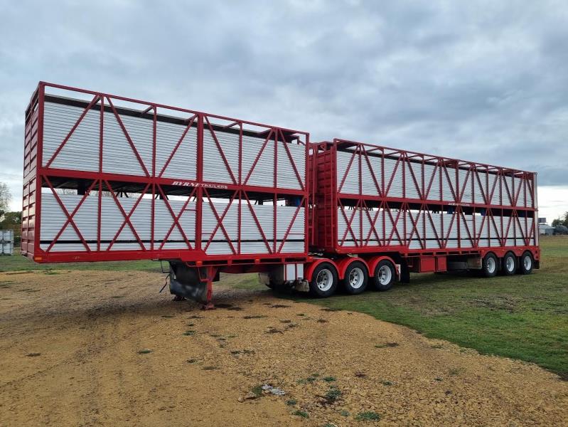 Lot 6 - 2013 Byrne B Double Cattle Crates | AuctionsPlus