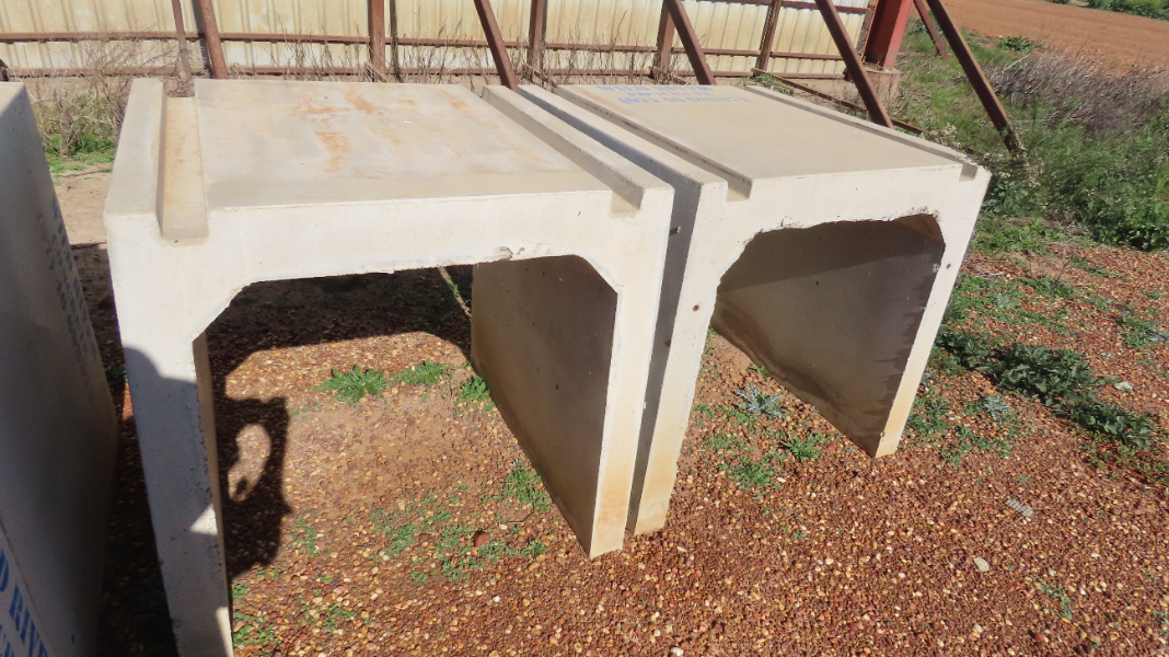 Lot 76 - Wild rivers concrete weir structures, 2 x end caps, new ...