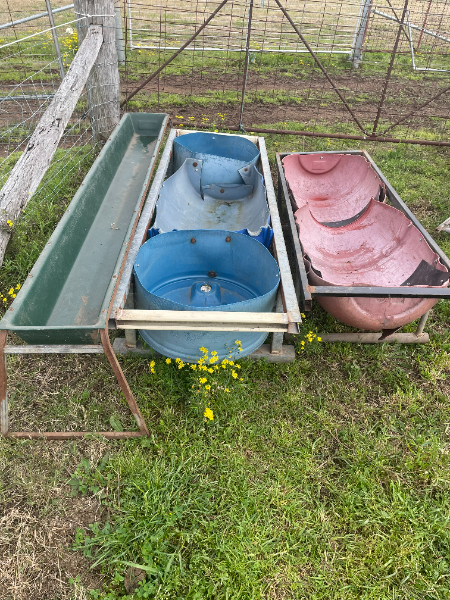 Lot 51 - 3 x Homemade feed troughs | AuctionsPlus