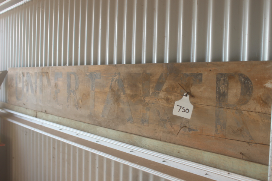 Lot 750 - Undertaker Sign | AuctionsPlus