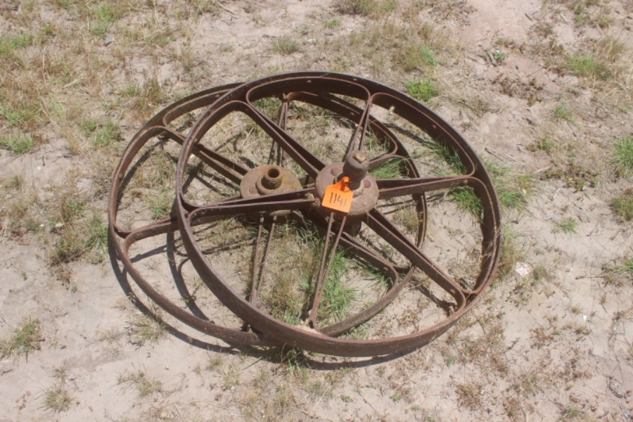 Lot 1141 - Antique Steel Wheels | AuctionsPlus