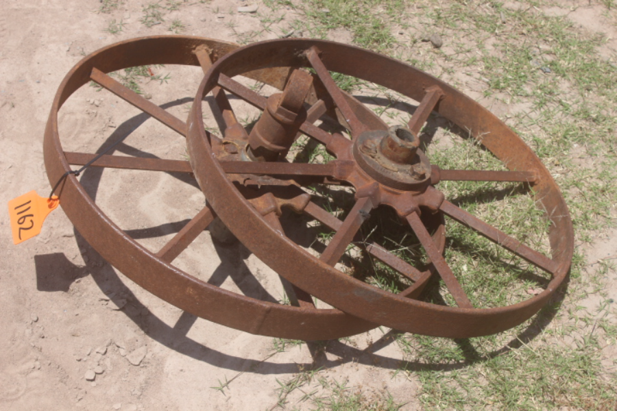 Lot 1162 - Antique Steel Wheels | AuctionsPlus