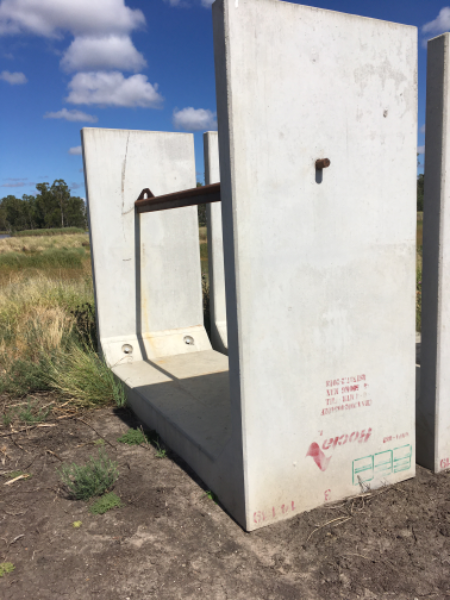 Lot 151 - 1 x concrete culvert/loading ramp frame, 3300 x 2700 x 1200 ...