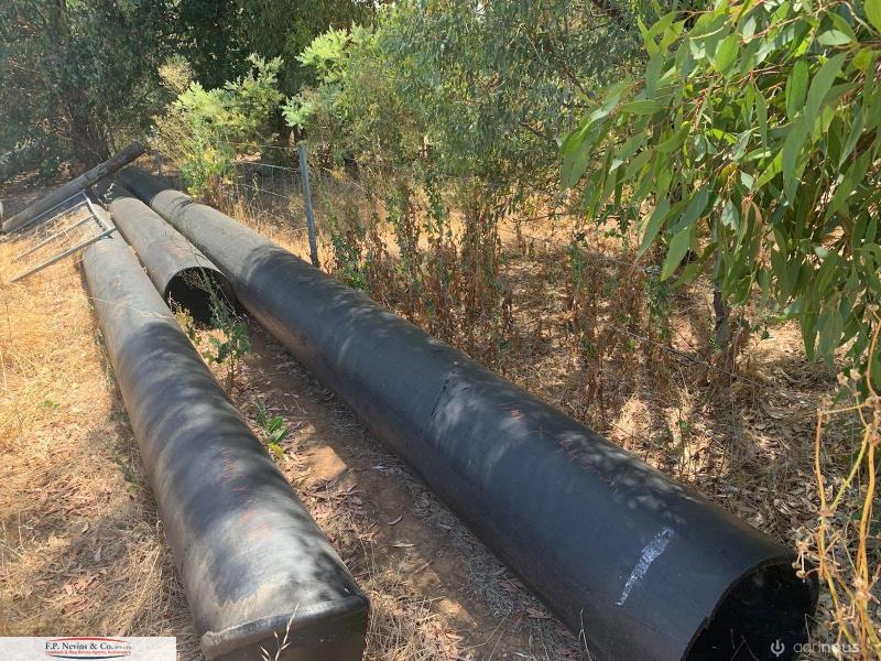 Lot 206 - poly irrigation pipe 7.7m x 420mm | AuctionsPlus