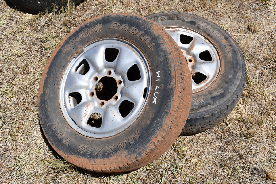 Lot 210 - 2x Toyota Hilux rims & tyres | AuctionsPlus