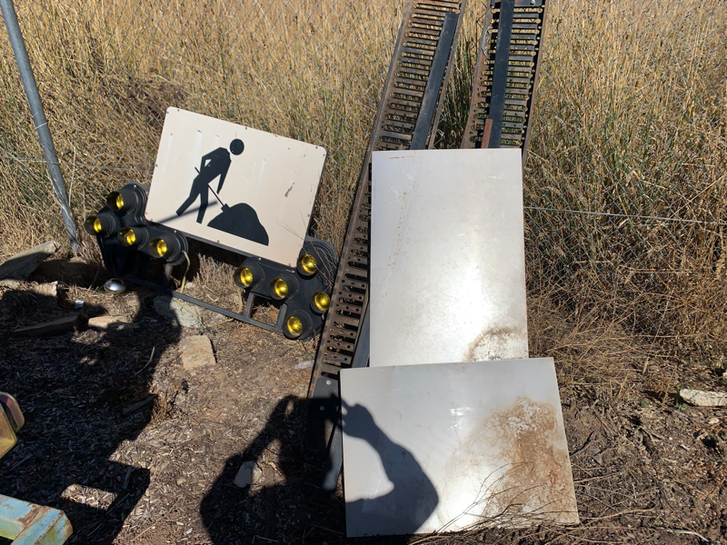 Lot 65 - QTY WORK SIGNS AND SMALL LOADING RAMPS | AuctionsPlus