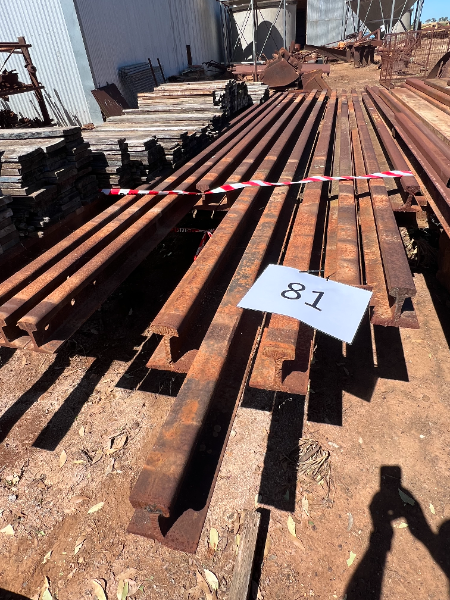 Lot 81 - 14 Lenghts assorted Railway iron | AuctionsPlus