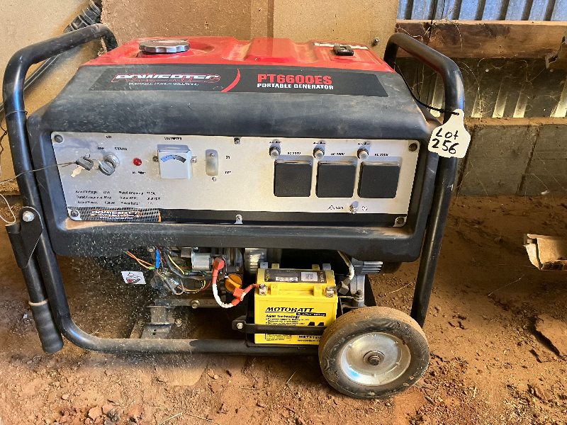 Lot 256 - Powertec 6.6Kva 4 stroke Generator | AuctionsPlus
