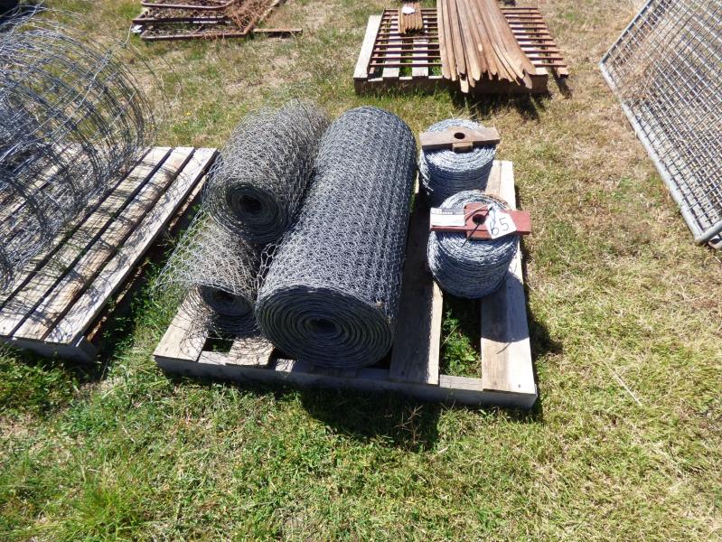 Lot 65 - Barbed a wire x2 & chicken mesh | AuctionsPlus