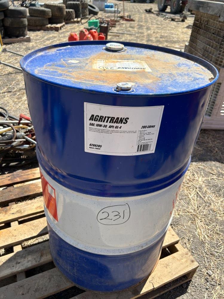 Lot 231 - 205L Agritrans Oil | AuctionsPlus
