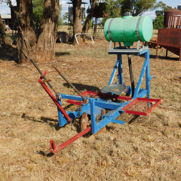 Lot 75 - Tow behind seed planter (used to plant saltbush) | AuctionsPlus