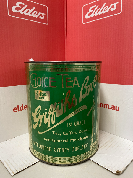 Lot 81 - Griffiths round choice tea 6lb tin green | AuctionsPlus