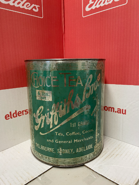 Lot 82 - Griffiths round choice tea 6lb tin green | AuctionsPlus