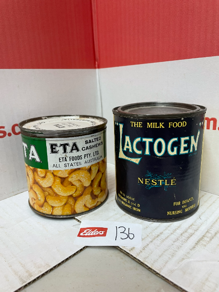 Lot 136 - lactagen milk powder tin (note expiry march 5th 1963), salted ...