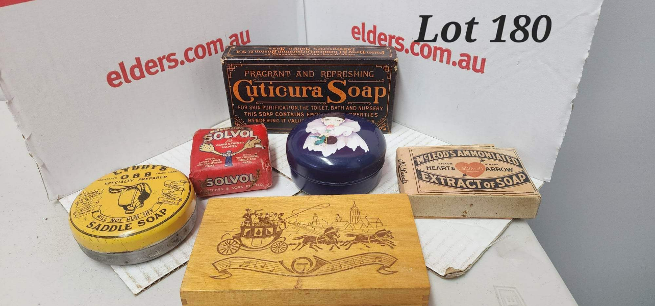 Lot 180 - Mcleods ammoniated extract of soap 4 oz,kitchen and sons ...