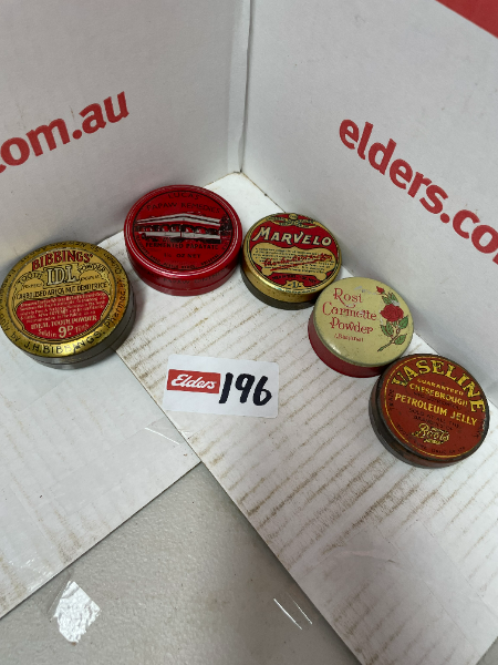 Lot 196 - Bibbings tooth powder tin, Lucas pawpaw remedies tin 1 1/4oz ...