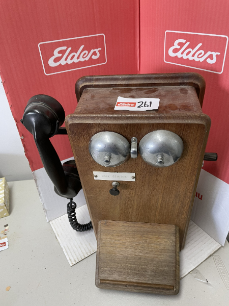 Lot 261 - call central wooden phone | AuctionsPlus