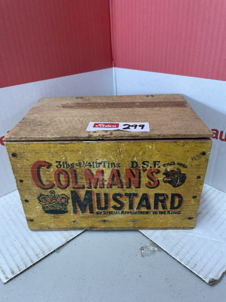 Lot 299 - colemans mustard display box 3lb of 1/4 tins | AuctionsPlus